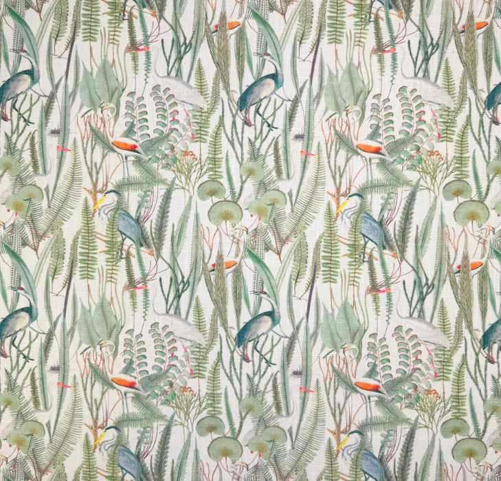 Taiga Print Linen Look Material Heavyweight Upholstery Curtains Blind ...